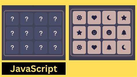 Javascript Memory Game How To Create A Javascript Memory Game Step By Step With Source Code