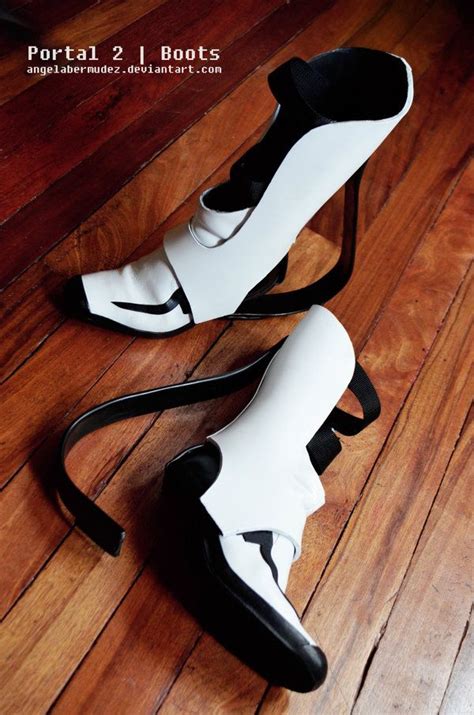Portal 2 Boots Halloween Leather Ankle High Boots Punk Ankle High