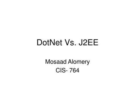 PPT DotNet Vs J EE PowerPoint Presentation Free Download ID
