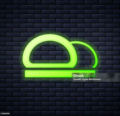벽돌 벽 배경에 고립 된 빛나는 네온 스시 아이콘 전통 일본 음식 벡터 0명에 대한 스톡 벡터 아트 및 기타 이미지 0명 고추냉이 굴리기 Istock