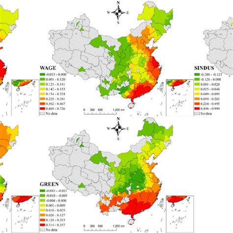 Spatial Patterns Of Regression Coefficients Of Explanatory Variables