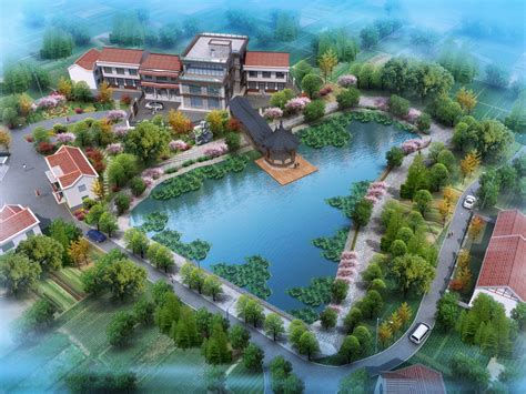 室外景观鸟瞰效果图 小燕子飞飞飞飞 站酷ZCOOL