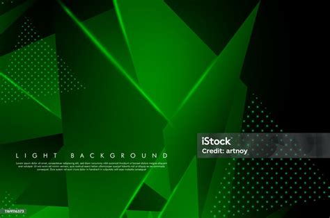 삼각형 배경입니다 3d 삼각형의 추상 구성 현대 녹색의 기하학적 배경은 절연 블랙 3차원 형태에 대한 스톡 벡터 아트 및 기타 이미지 3차원 형태 가리기 개념