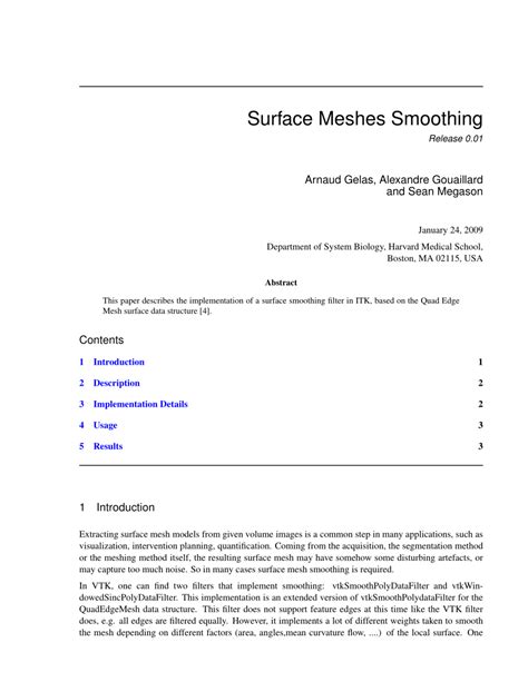 Pdf Surface Meshes Smoothing