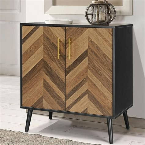 Accent Cabinet Black Storage Cabinet With Doors Mid Century Modern