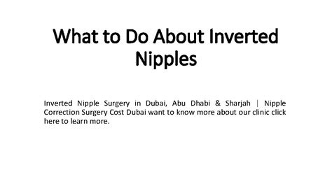 What To Do About Inverted Nipples Inverted Nipple