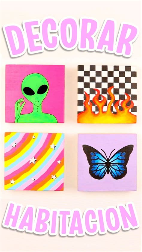 Decorar Habitacion Con Cuadros Decorativos Pintados DIY Cuarto Bonito