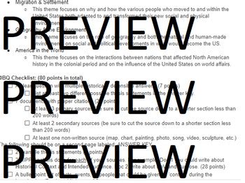 US History Design Your Own DBQ For Use In AP Or Regular Classroom