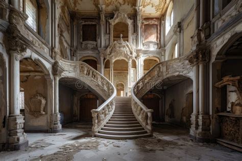 Abandoned Interior Castle Generate Ai Stock Image Image Of Estate