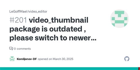 Video Thumbnail Package Is Outdated Please Switch To Newer And