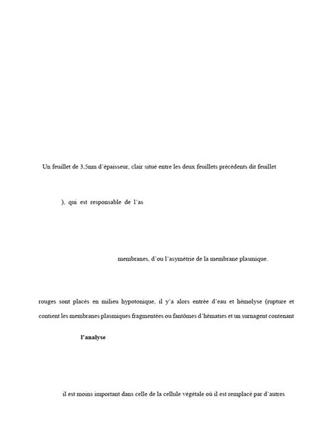 1 Membrane Plasmique Pdf