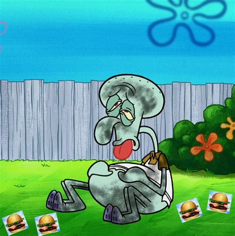 Squidward Eating Krabby Patties