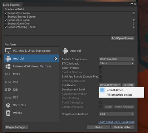 Oculus Quest Not Showing Up In Run Device Unity Engine Unity