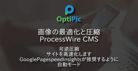 ProcessWire CMS 画像の最適化 OptiPicプラグインから画像圧縮 ProcessWire CMS