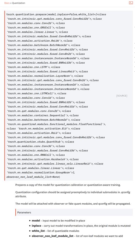 Whitelist Keyword To Quantizationprepare Is Implemented Incorrectly