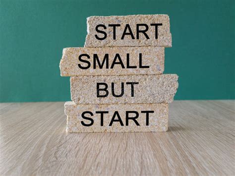 Start Small But Start Symbol Concept Words Start Small But Start On