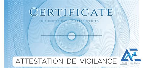 Attestation De Vigilance Audit Experts