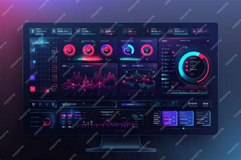 Modern Colorful User Interface Dashboard Design Futuristic Aesthetic