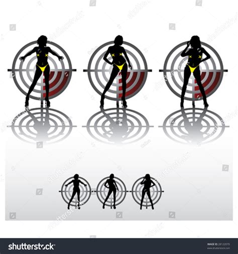 Sexy Girls Collection Different Poses Target Stock Vector Royalty Free Shutterstock
