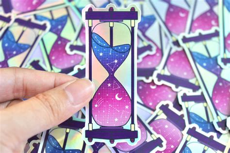 Hourglass Sticker Hourglass Timer Hourglass Sand Timer Holographic