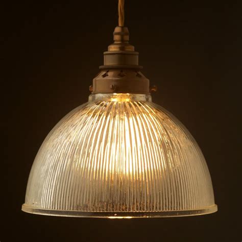 Ribbed Glass Dome Pendant All Antique Brass Glass Domes Antique