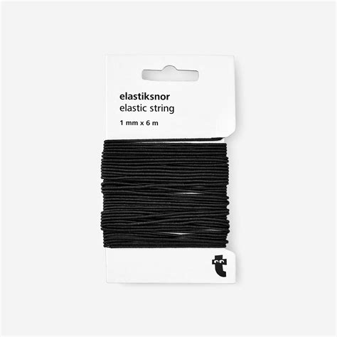 Black Elastic String 6 M Flying Tiger Copenhagen Black Elastic String 6 M Flying Tiger Copenhagen
