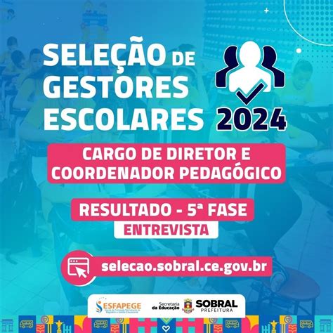Secretaria Da Educação De Sobral Divulga Resultado Da 5ª Fase Da