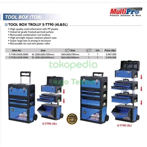 Jual Tool Box Trolly 5 Drawer Multipro S TT90 Toolbox Susun Laci