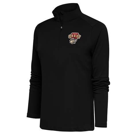 Womens Altoona Curve Antigua Black Tribute Half Zip Pullover Top