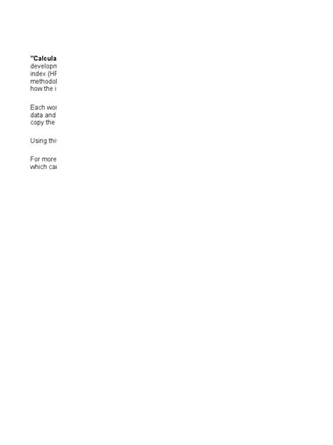 Calculating Indices Excel Generic Pdf Human Development Index