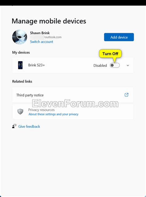 Enable Or Disable Mobile Devices In Windows 11 Windows 11 Forum