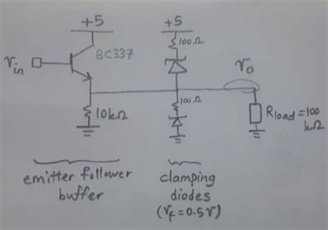Emitter Follower Clamp Diode Saturates Downward In Ltspice Simulation
