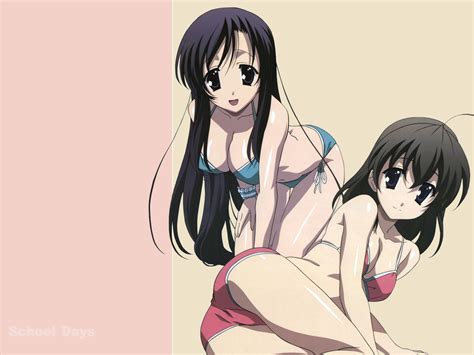 Katsura Kotonoha And Saionji Sekai School Days Drawn By Gotou Junji