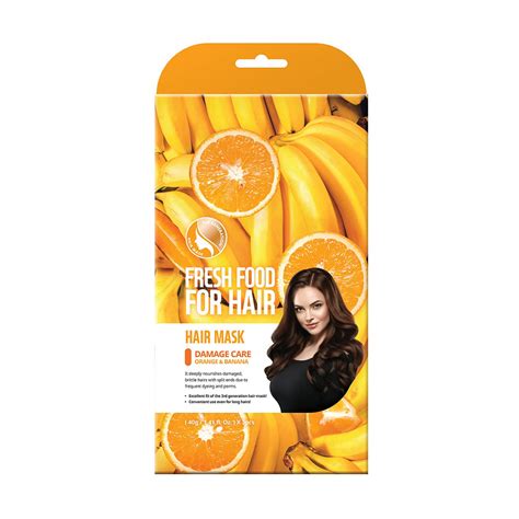 Farmskin Fresh Food For Hair Hair Mask Orange And Banana K Land