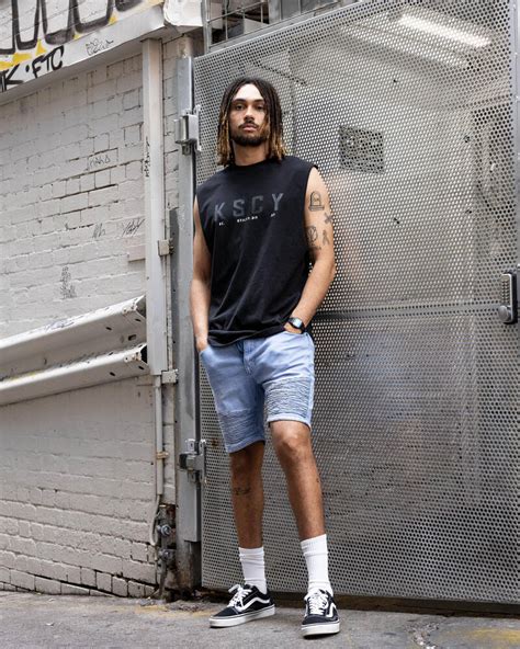 Shop Nena And Pasadena Spitfire Denim Shorts In Elgin Blue Fast