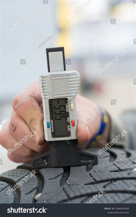 Person Tread Depth Gauge Measures Tread Stock Photo 2269555001 Shutterstock