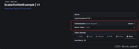 在 Net 90 Web Api 中实现 Scalar 接口文档及jwt集成scalar文档 Csdn博客