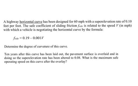 solved a highway horizontal curve has been designed for