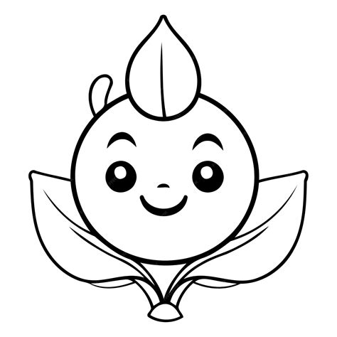 Premium Vector Cute Kawaii Lemon Fruit Character With Green Leaves Vector Illustration