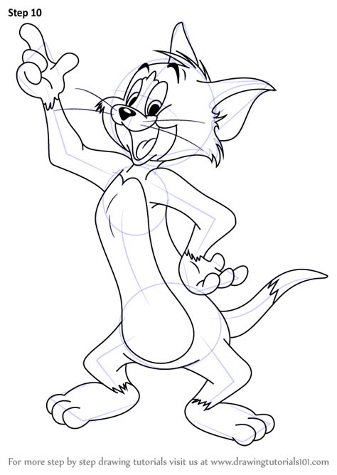 Learn How To Draw Tom Cat Tom And Jerry Step By Step Drawing