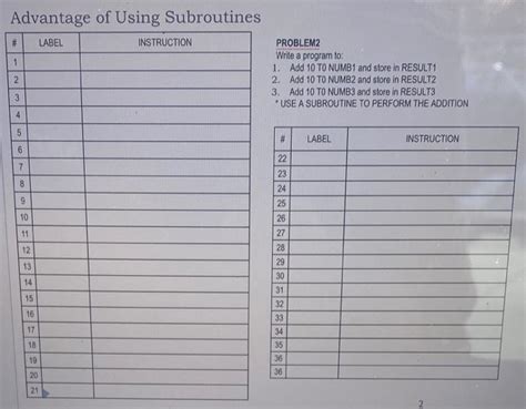 Solved Advantage Of Using Subroutines PROBLEM2 Write A Chegg