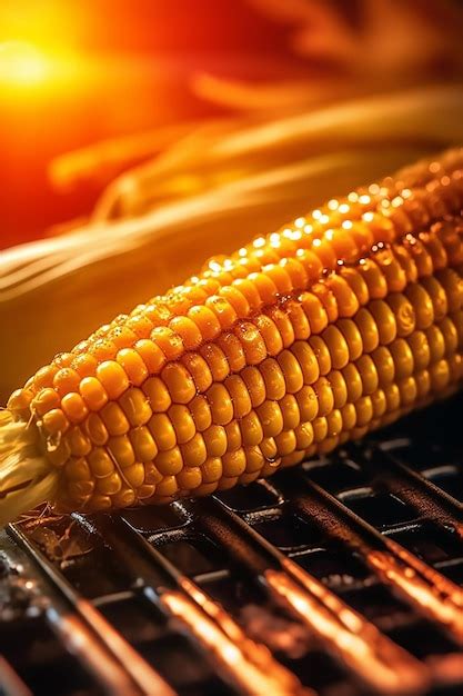 Premium Ai Image Photo Hot Delicious Grilled Corn With Baked Grains
