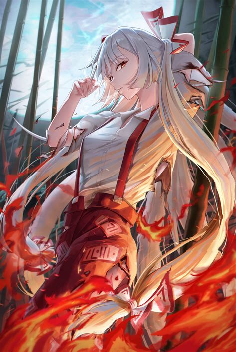 Fujiwara No Mokou Fujiwara No Mokou Touhou Project Touhou