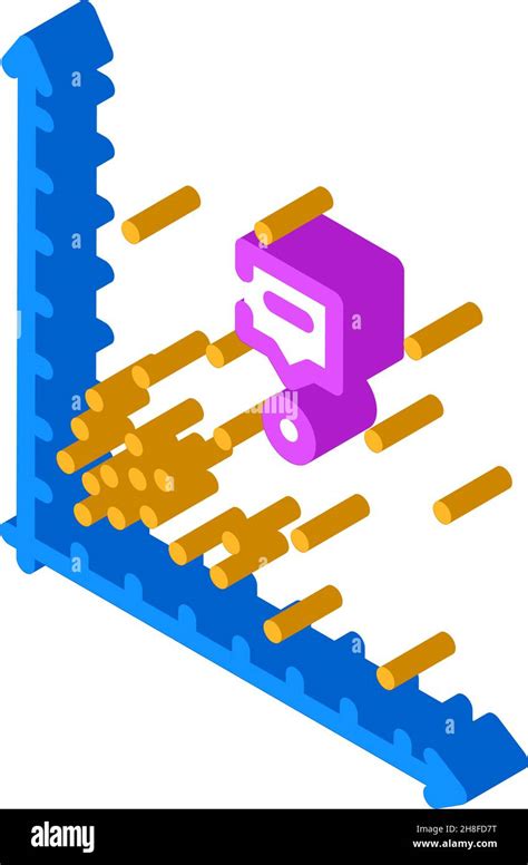 dot plot visualization isometric icon vector illustration stock vector