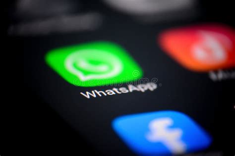 Macro View Of Whatsapp App In A Smartphone Screen Editorial Stock Image Image Of Contact