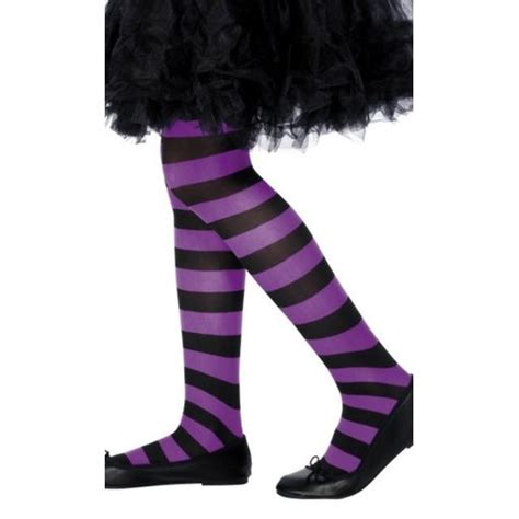 Panty Rayas Negras Y Violetas Deluxe Infantil Con Ofertas En Carrefour