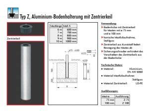Bodenhalterung Z Mit Zentrierkeil Fahnenfabrik At