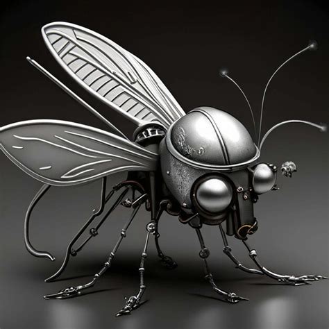 Premium Ai Image A Robot Hybrid Mosquito Insect L Made Of Metal Gears