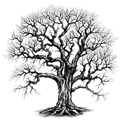 Premium Photo Paperbark Tree Illustrated Drawing Sketch