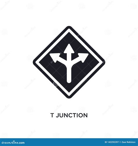Symbol Junction Ahead The Main Intersection Is T Shaped Sign On